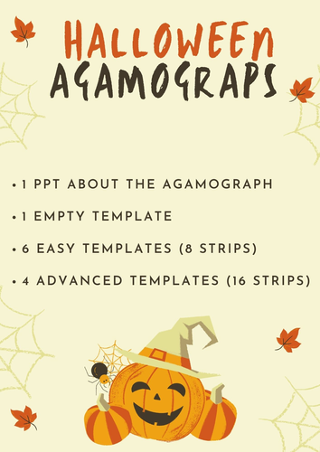 printable Halloween Agamographs kinetic art | Teaching Resources