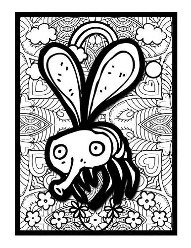 Mosquitoes Mindfulness Mandala Coloring Pages, Animals Coloring ...