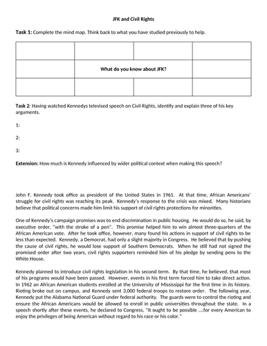 IBDP History: JFK and Civil Rights | Teaching Resources