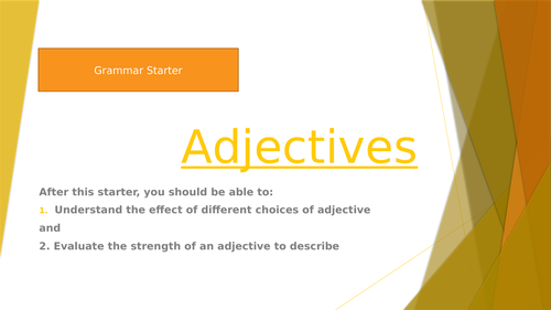 Grammar Starters | Teaching Resources