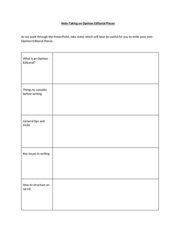 KS3 Media Unit - Representation, bias, fake news and Opinion Editorials ...