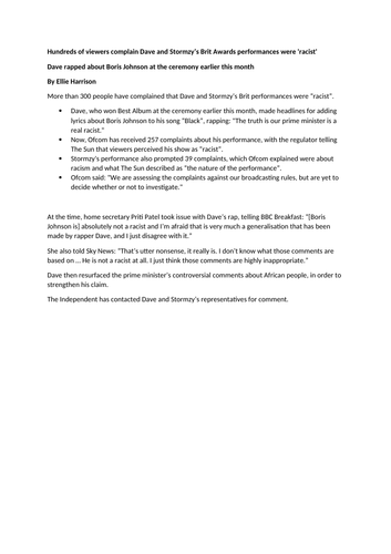 KS3 Media Unit - Representation, bias, fake news and Opinion Editorials ...