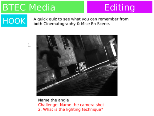 BTEC Media L3 Creative Digital Media Production- Unit 1 Resources ...