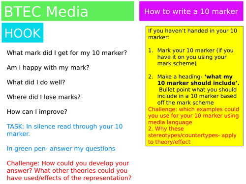 BTEC Media L3 Creative Digital Media Production- Unit 1 Resources ...