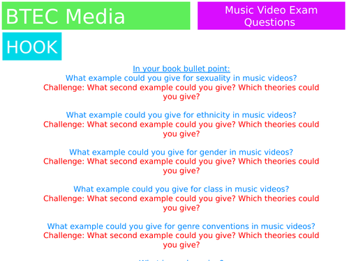 BTEC Media L3 Creative Digital Media Production- Unit 1 Resources ...