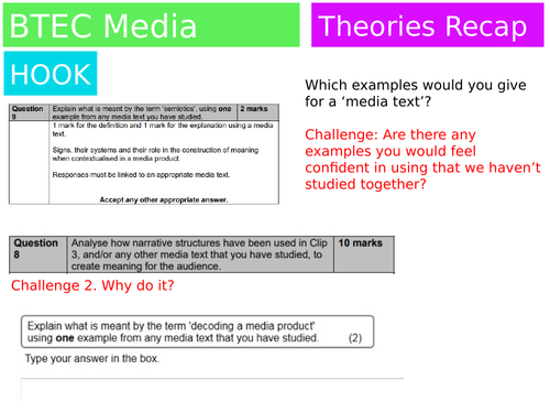 BTEC Media L3 Creative Digital Media Production- Unit 1 Resources ...