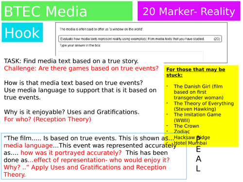 BTEC Media L3 Creative Digital Media Production- Unit 1 Resources ...
