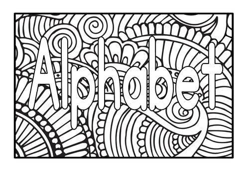 Mindfulness Coloring Pages For Kids - Printable Coloring Alphabet A a B ...