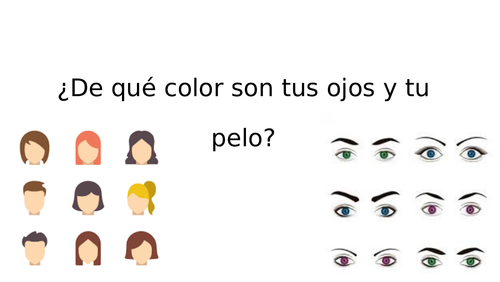 Describing Hair and Eyes Spanish | Teaching Resources