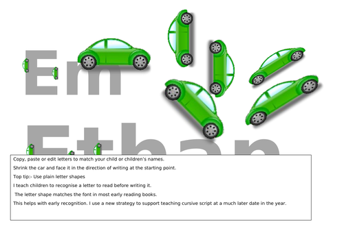 I can form letters and recognise my name | Teaching Resources