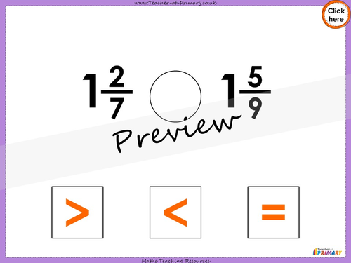 Comparing And Ordering Fractions Year 6 Teaching Resources