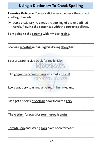 English Functional Skills Entry Level 2 - Using a Dictionary | Teaching ...