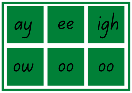 ay ee igh ow oo oo cards and picture game | Teaching Resources