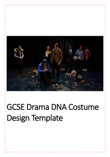 DNA Costume Design Templates - GCSE Drama | Teaching Resources