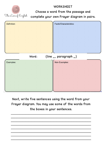 NAPLAN Preparation: Text Handout, Cloze Reading and Frayer Vocab ...