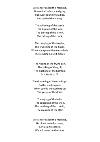 Poetry Roger McGough Sound Collector - Intro to poetry unit | Teaching ...