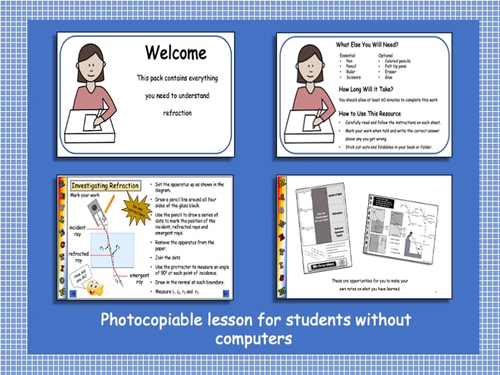 Light - Refraction Explained - Distance Learning and Homeschool for KS3 ...