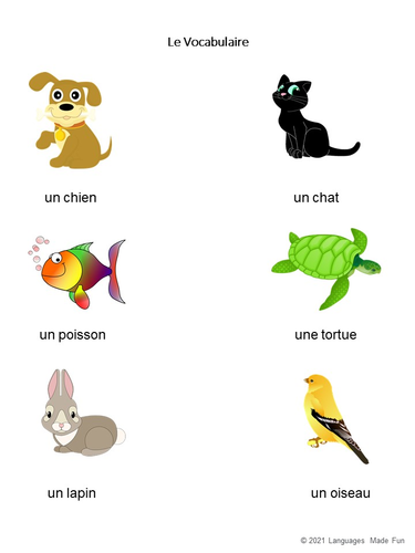 French Beginner Unit on Animals - Les Animaux | Teaching Resources