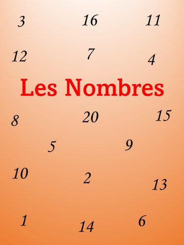 Les Nombres: French Numbers 1-20 | Teaching Resources