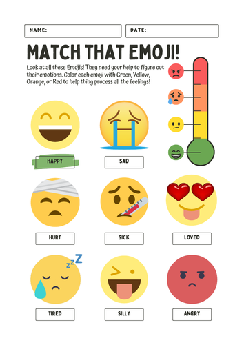 Match that Emoji - Social Emotional Learning | Teaching Resources