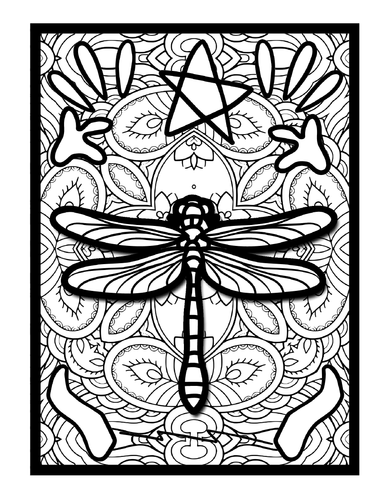 Dragonfly Mindfulness Mandala Coloring Pages, Insects & Arachnids ...