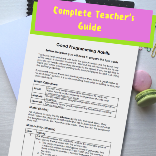 Python Good Programming Habits | Teaching Resources