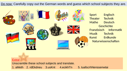 School Subjects Schulfaecher Lieblingsfach Favourite Likes Dislikes ...
