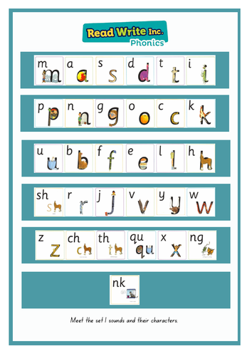 Meet the characters and their rhymes - RWI (Set1) | Teaching Resources