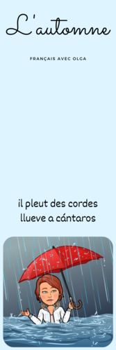 My French BOOKMARKS (le temps et les saisons) | Teaching Resources