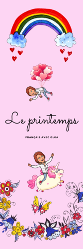 My French BOOKMARKS (le temps et les saisons) | Teaching Resources