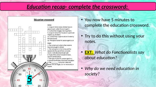 GCSE Sociology [WJEC/ EDUQAS]- Functionalist perspective of ...