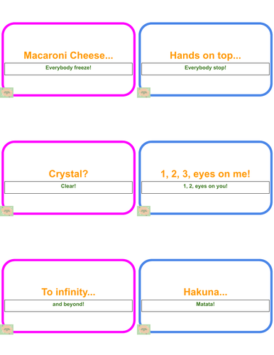 Call and Response Cards | Teaching Resources