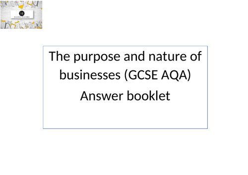 GCSE Business (AQA) - Business in the real world - All topics ...