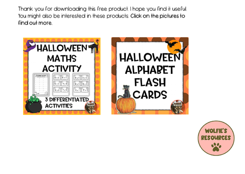 Halloween Freebie | Teaching Resources