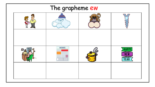 The grapheme 'ew' KS1 | Teaching Resources