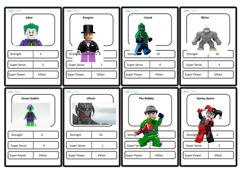 Hero Card Game KS1 | Teaching Resources