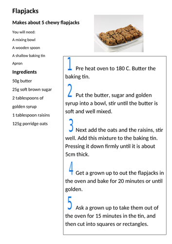 Simple recipes for Early Years | Teaching Resources