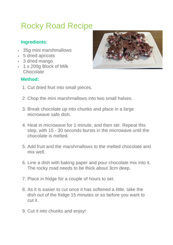 Simple recipes for Early Years | Teaching Resources