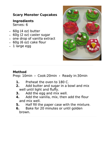Simple recipes for Early Years | Teaching Resources