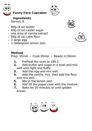 Simple recipes for Early Years | Teaching Resources