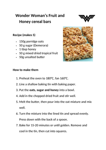 Simple recipes for Early Years | Teaching Resources