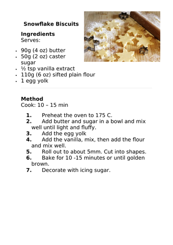 Simple recipes for Early Years | Teaching Resources