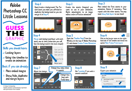 Guess The Graphic (Adobe Photoshop Animation Exercise) | Teaching Resources