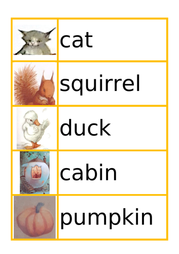 Pumpkin Soup Helen Cooper word cards and illustration sequencing ...