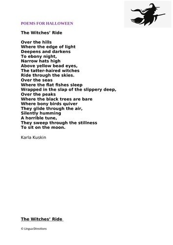 Five HALLOWEEN Poem Reading Comprehensions KS2 | Teaching Resources