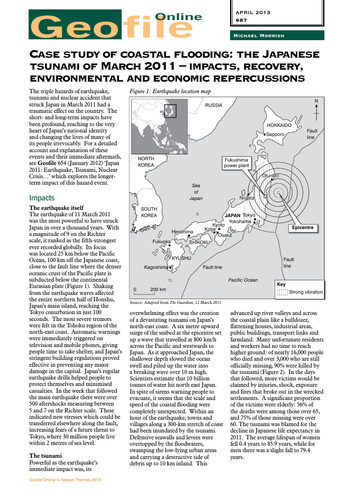 Tectonic Hazard Profiles | Teaching Resources