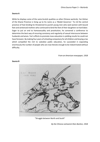 China Sources - Warlords - CIE 9489 | Teaching Resources