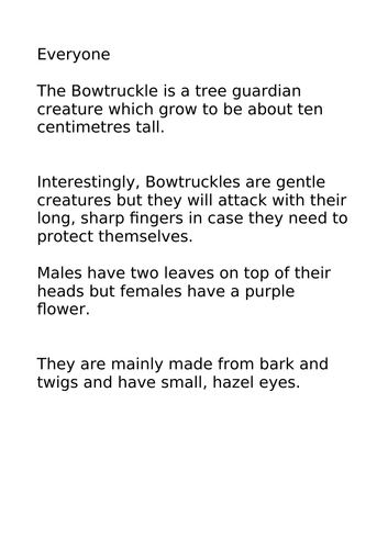 Year 2 English unit - Non-chronological report writing using Fantastic ...