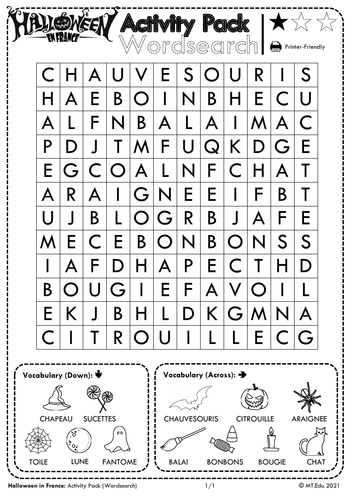Halloween French Activity Pack | Teaching Resources