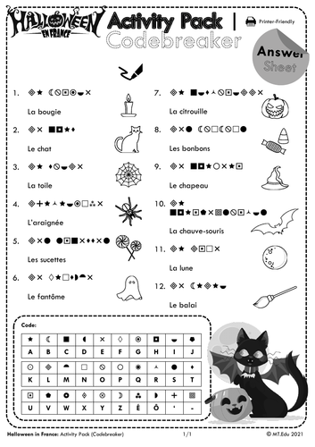 Halloween French Activity Pack | Teaching Resources